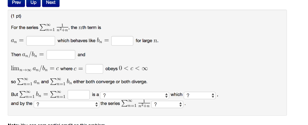 Solved For the series sigma^infinity_n = 1 1/n^2 + n, the | Chegg.com