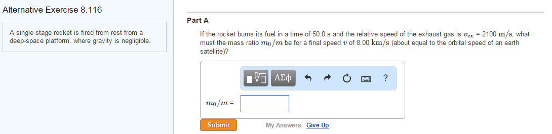 Solved A single-stage rocket is fired from rest from a | Chegg.com
