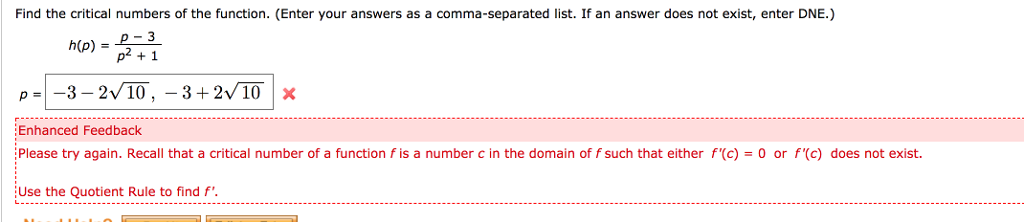Solved Find the critical numbers of the function. (Enter | Chegg.com