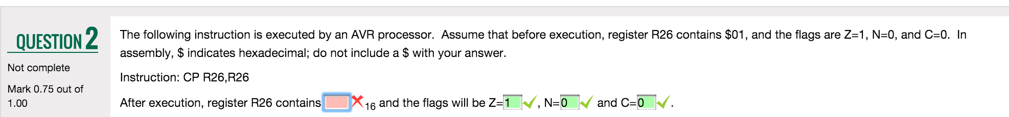 Solved The following instruction is executed by an AVR | Chegg.com
