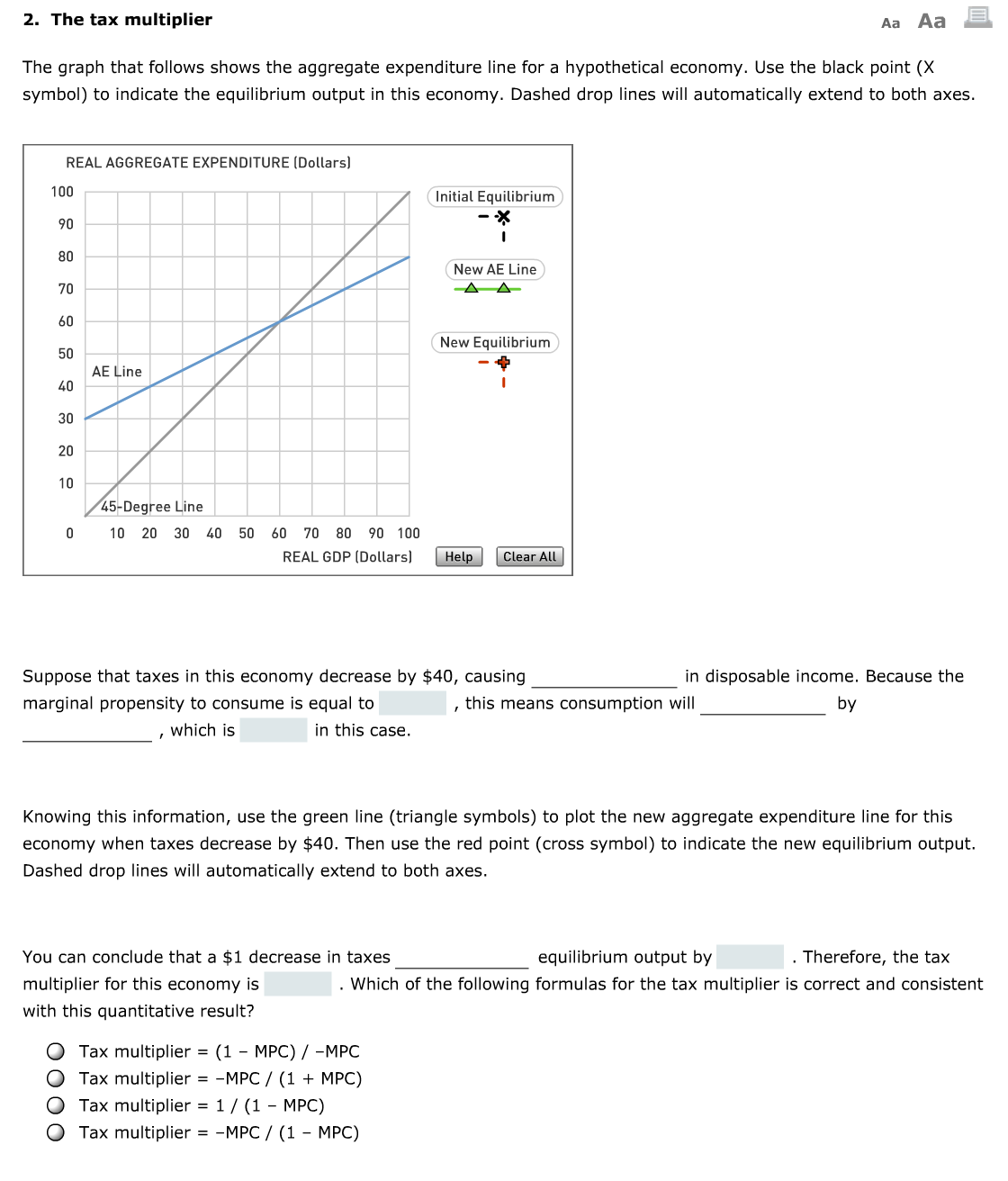 Solved The graph that follows shows the aggregate | Chegg.com