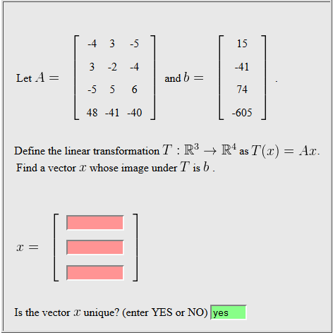 Solved Let A = and b= Define the linear transformation T : | Chegg.com