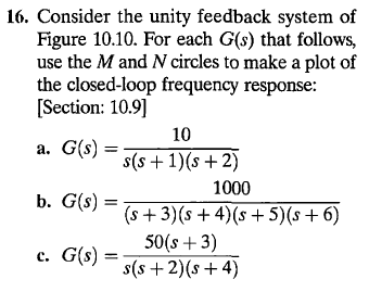 Consider the unity feedback system of Figure 10.10. | Chegg.com
