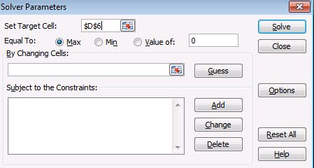 Solved Please help set up excel solver for this problem. | Chegg.com