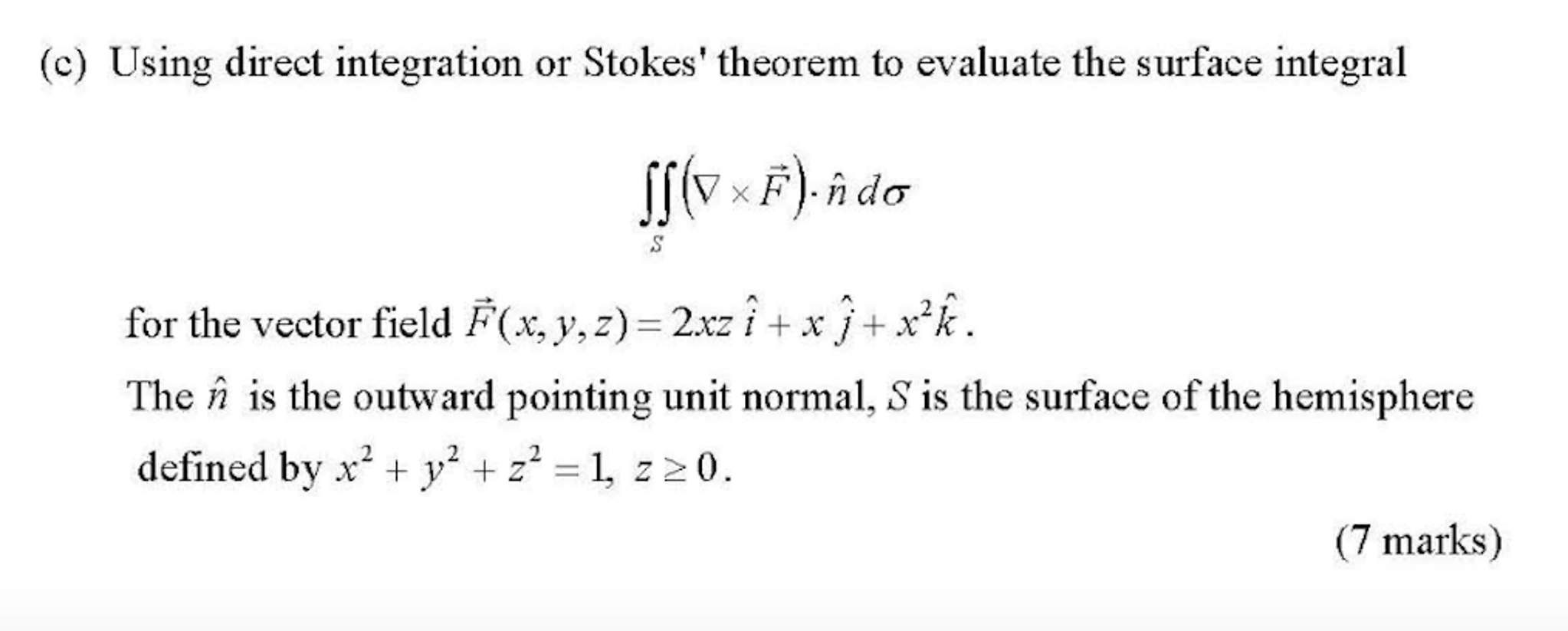 Solved Using direct integration or Stokes' theorem to | Chegg.com