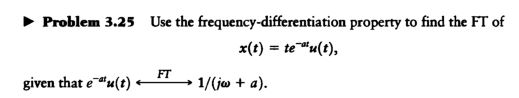 Solved Use the frequency-differentiation property to find | Chegg.com