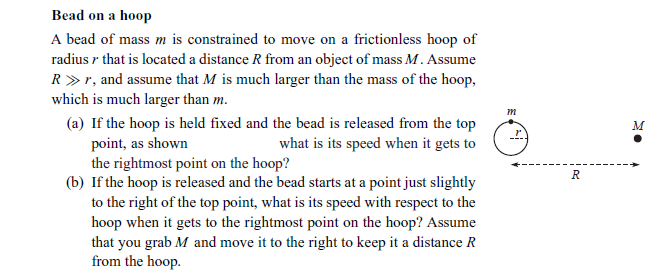 Solved Bead on a hoop A bead of mass m is constrained to | Chegg.com