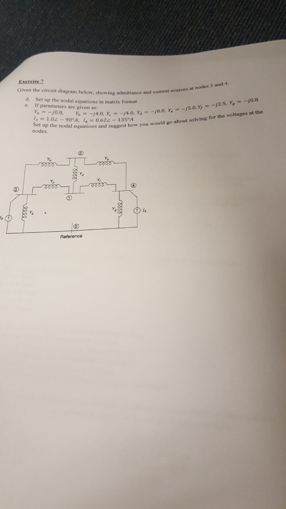 Solved Exercise Given the circuit diagram below, showing | Chegg.com