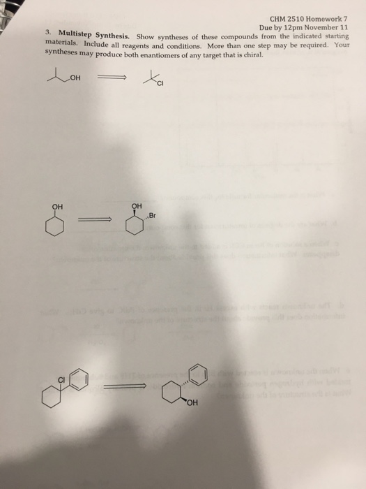 Solved Multistep Synthesis. Show syntheses of these | Chegg.com