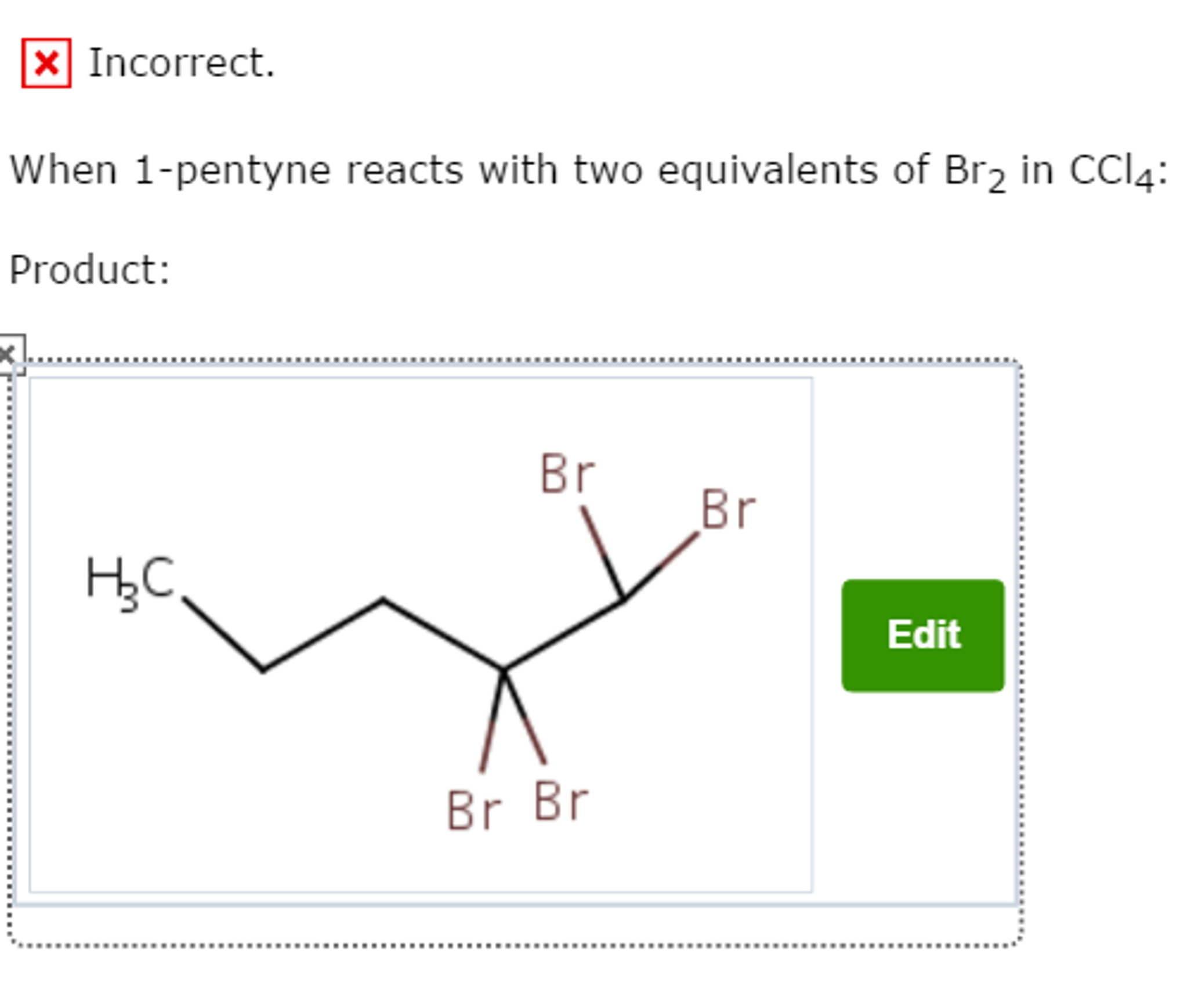 Solved Predict the products obtained when 1-pentyne reacts | Chegg.com