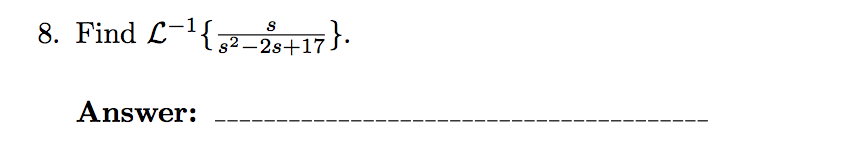 Solved 8. Find 2017 Answer: | Chegg.com