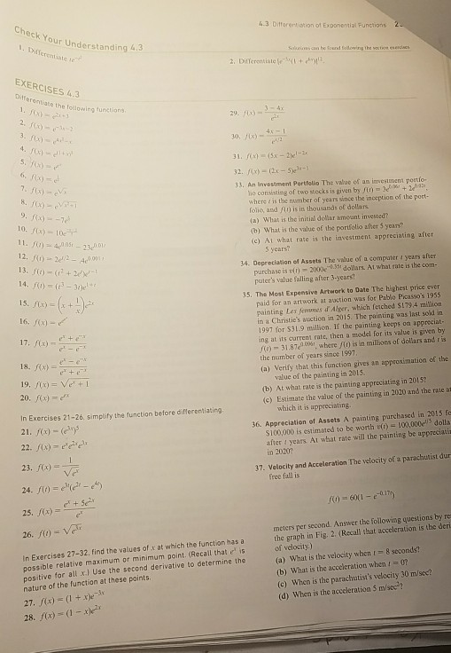 Solved Check Your Understa 4.3 Ditforerkiation of | Chegg.com