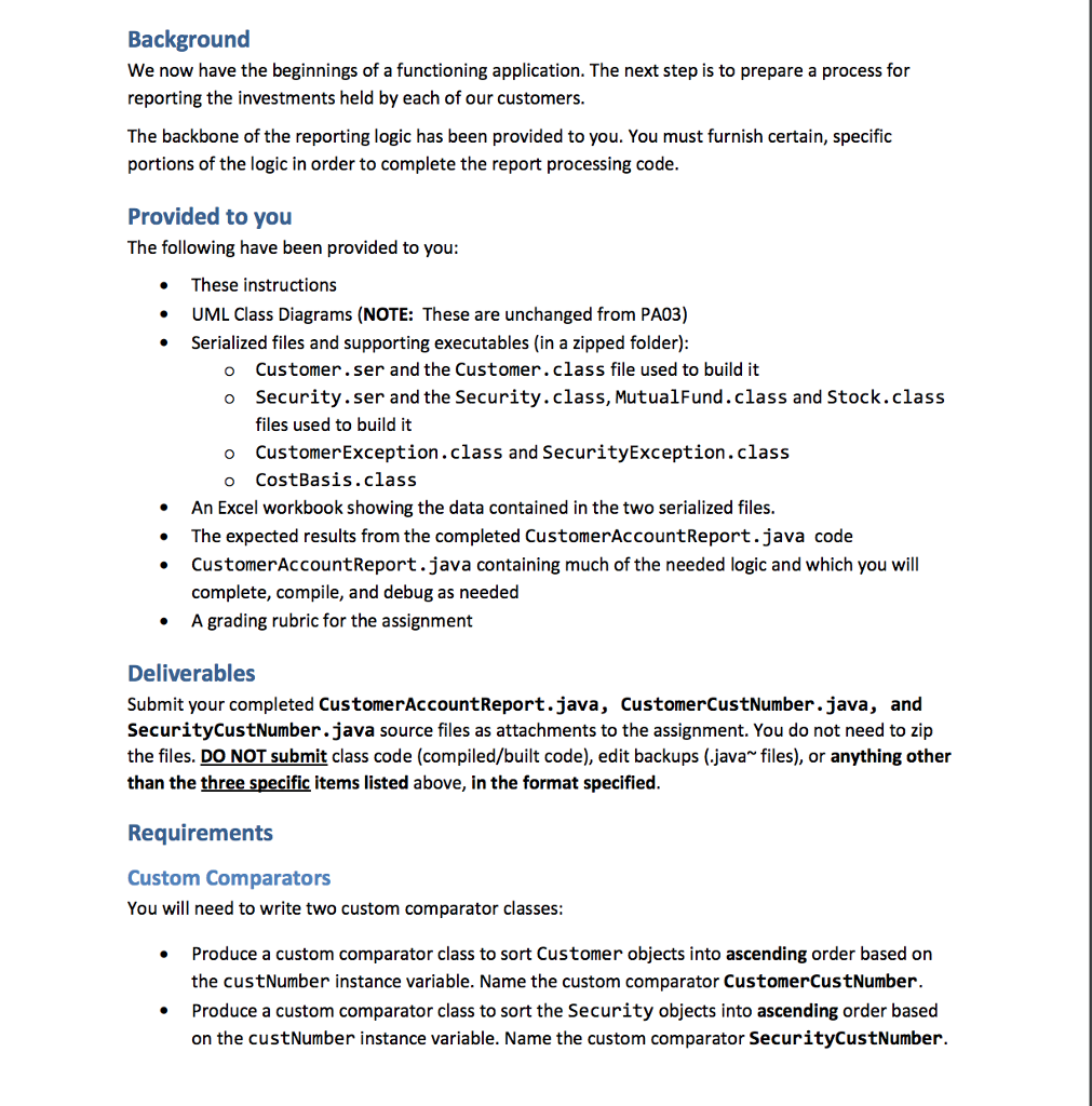Need this Java programming assignment completed | Chegg.com