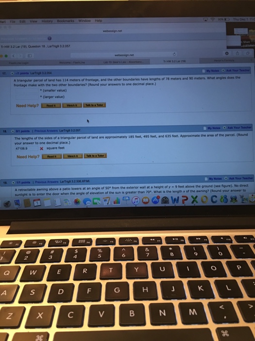 Solved A triangular parcel of land has 114 meters of | Chegg.com