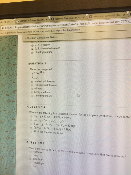 Solved Name the compound. methylcyclohexane | Chegg.com