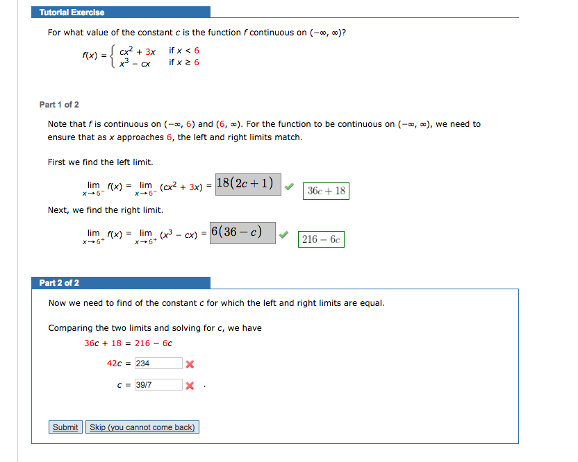 Solved For What Value Of The Constant C Is The Function F