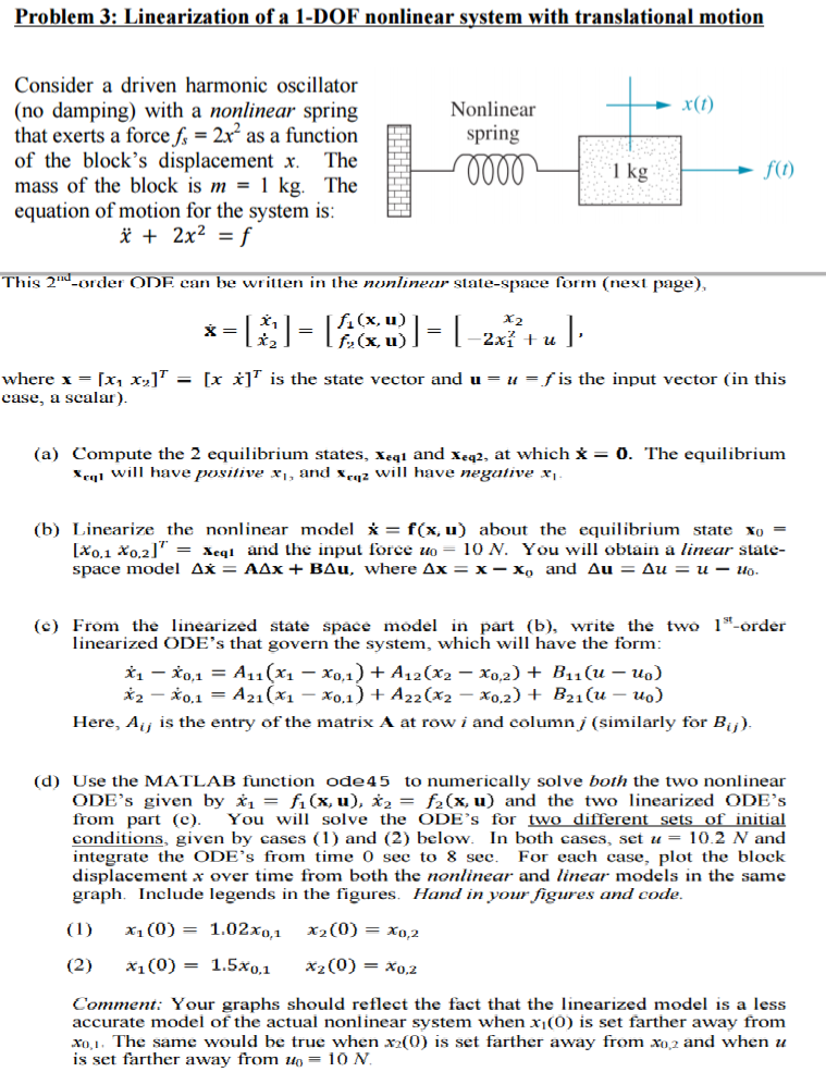 Consider a driven harmonic oscillator (no damping) | Chegg.com