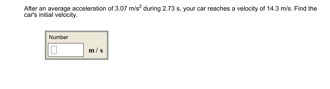 Solved After an average acceleration of 3.07 m/s2 during | Chegg.com