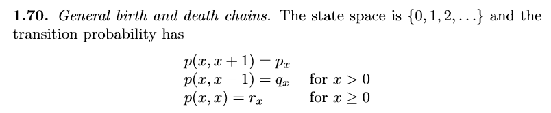 Consider the general birth and death chain (see | Chegg.com