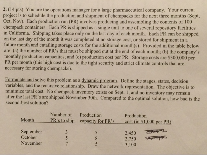 You are the operations manager for a large | Chegg.com