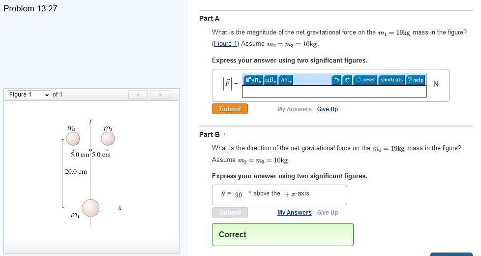 Solved What is the magnitude of the net gravitational force | Chegg.com