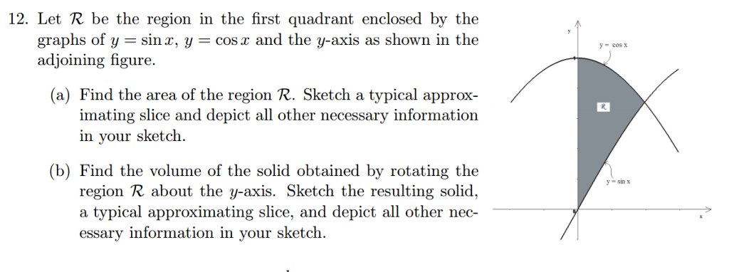 Solved Let R be the region in the first quadrant enclosed by | Chegg.com