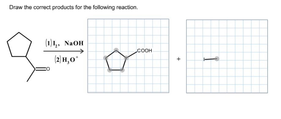 Solved Draw The Correct Products For The Following Reaction