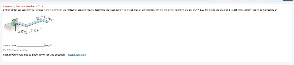 Solved If the slender-bar assembly is released from rest | Chegg.com