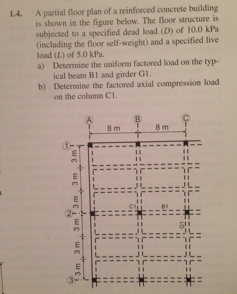 A Partial Floor Plan Of A Reinforced Concrete Buil... | Chegg.com