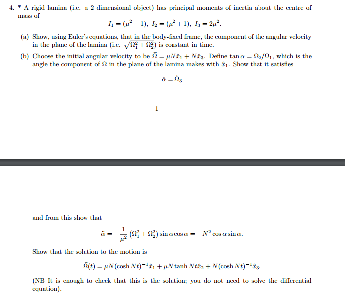 Solved A rigid lamina (i.e. a 2 dimensional object) has | Chegg.com