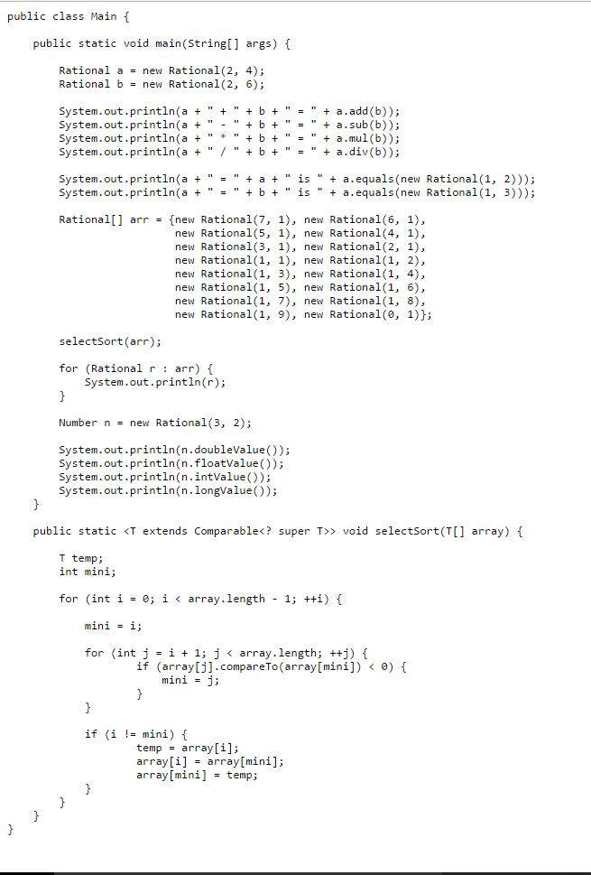 Solved Prjoect JAVA. Extend the Number class and implement | Chegg.com