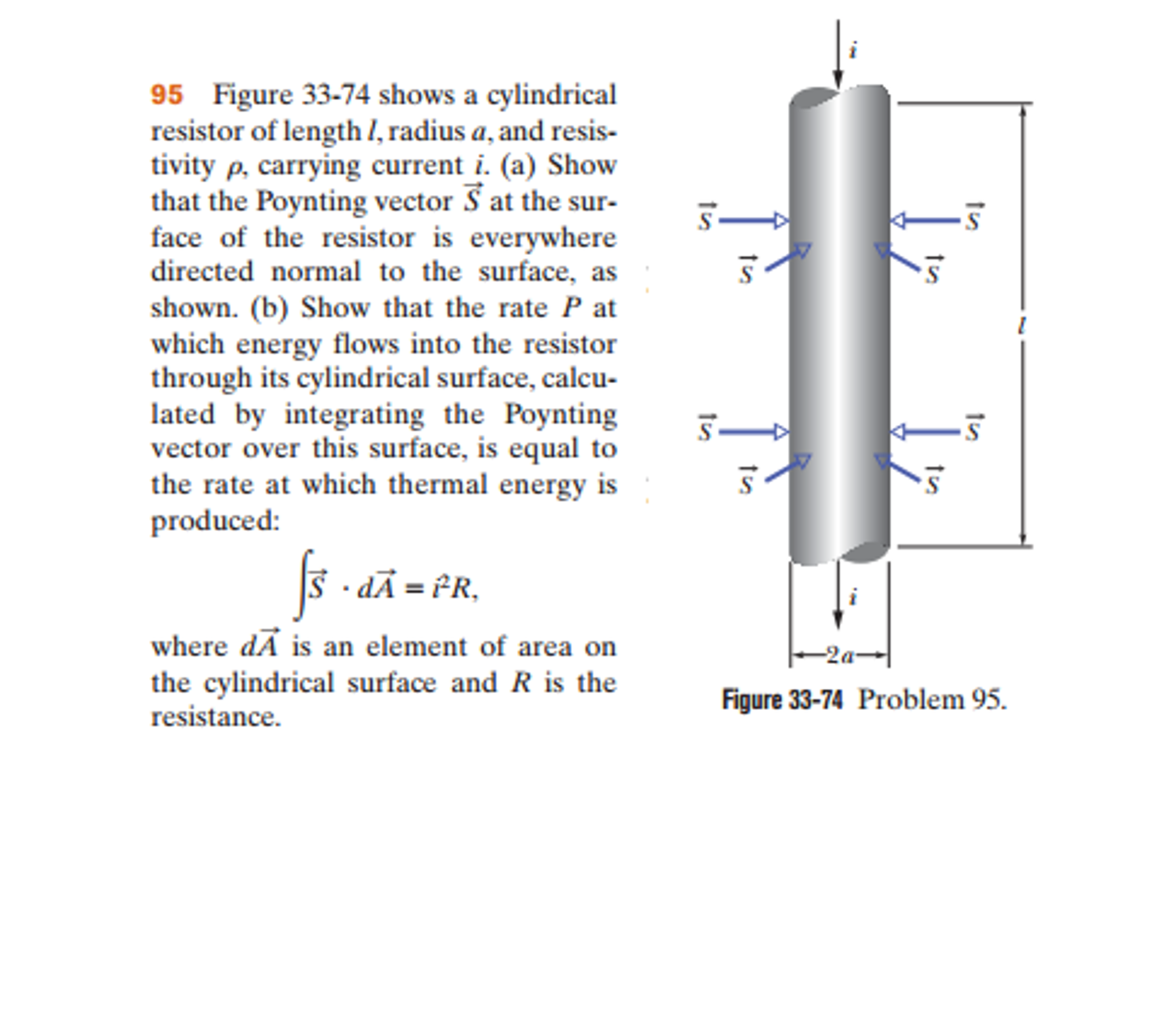 Solved Figure 33-74 shows a cylindrical resistor of length | Chegg.com