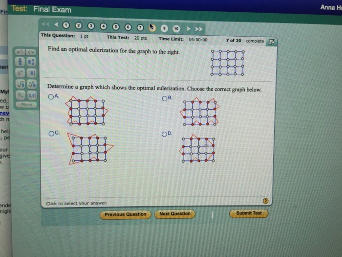 Solved Find an optimal eulerization for the graph to the | Chegg.com
