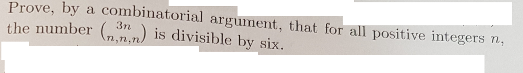 Solved Prove, by a combinatorial argument, that for all | Chegg.com