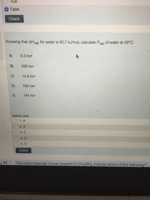 Solved Knowing that Delta H_Vap for water is 40.7 kJ/mol, | Chegg.com