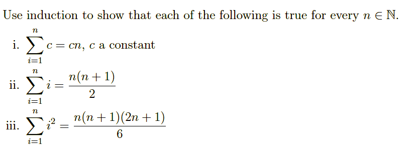 Solved Use induction to show that each of the following is | Chegg.com