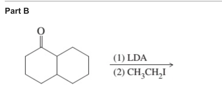 Solved Part A acetone (1) LDA (2) CH CHCH Br | Chegg.com