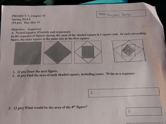 Solved Name Kuistnt PROJECT 7, Chapter 10 Spring 20148 (24 | Chegg.com