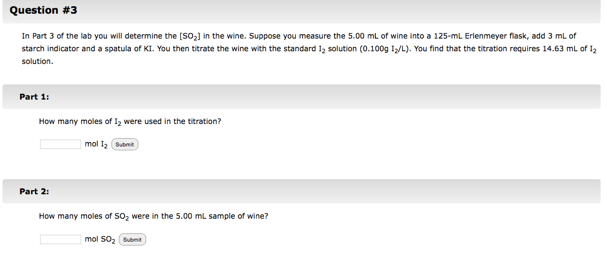 Solved Chemistry Lab Chegg