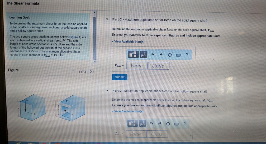 Solved Learning Goal: Part B-Moment of the area A, about the | Chegg.com