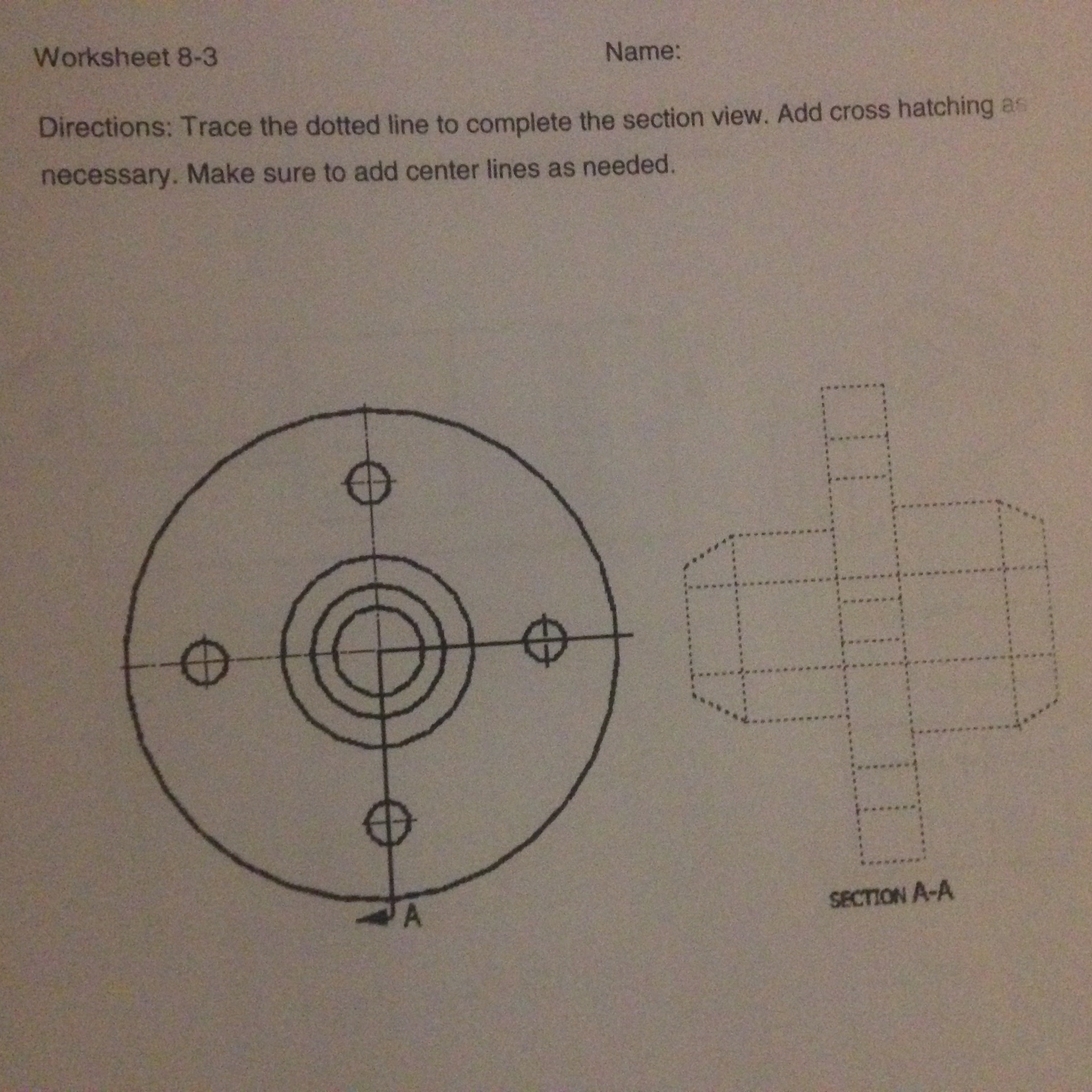 Solved Directions: Trace the dotted line to complete the | Chegg.com