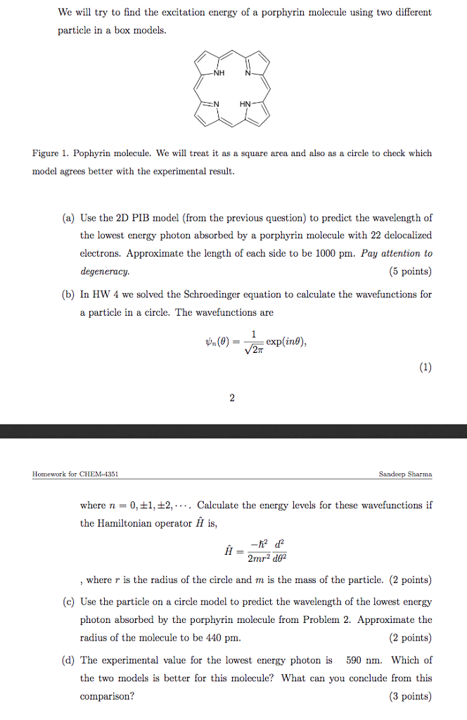 Solved We will try to find the excitation energy of a | Chegg.com