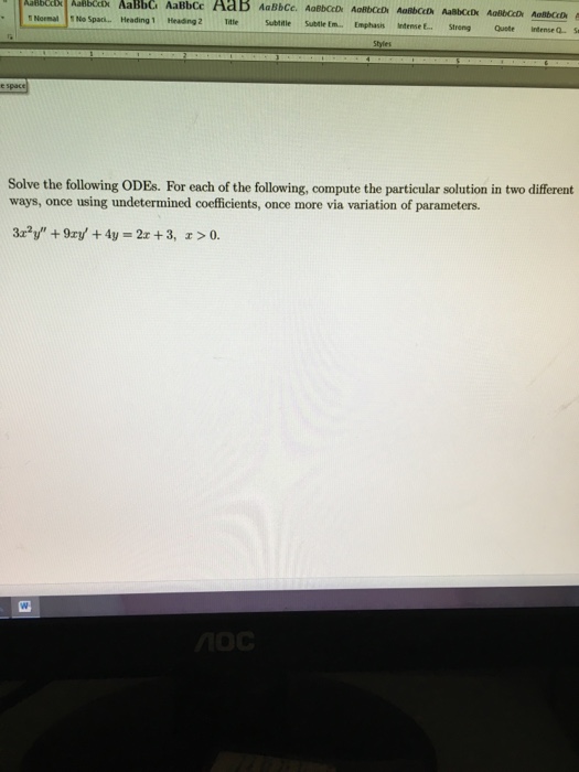 Solved Solve the following ODEs. For each of the following, | Chegg.com