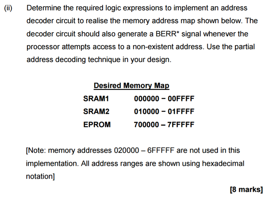Solved Determine the required logic expressions to implement | Chegg.com