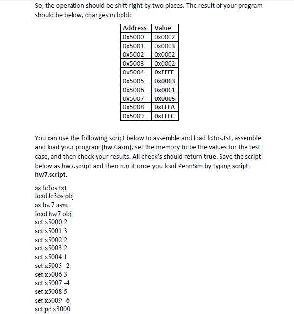 Solved LC-3 assembly language program written in .txt and | Chegg.com
