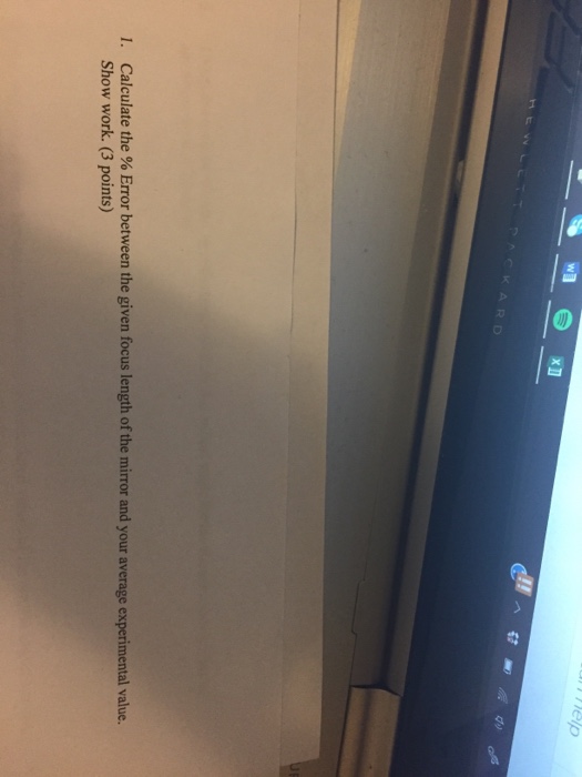 Solved 37.5 Analysis Part 3: Concave Mirror Table 3: | Chegg.com