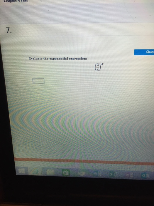 Solved Evaluate the exponential expression: (2/g)^4 | Chegg.com