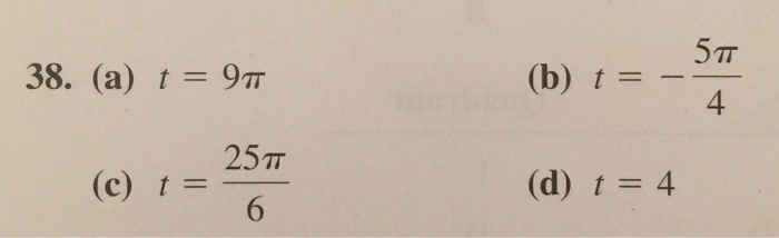 Solved Find the reference number for each value of t t = 9 | Chegg.com
