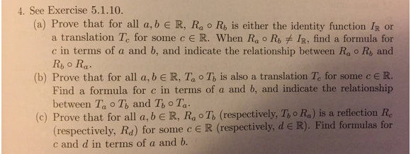Solved (a) Prove that for all a, b elementof R, R_a | Chegg.com