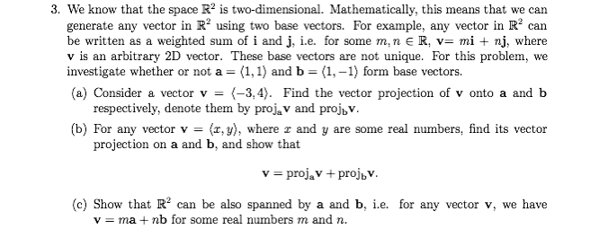 Solved 3. We know that the space R^2 is two-dimensional. | Chegg.com
